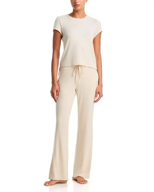 Natori Bliss Essentials Short Sleeve Pajamas - Wheat