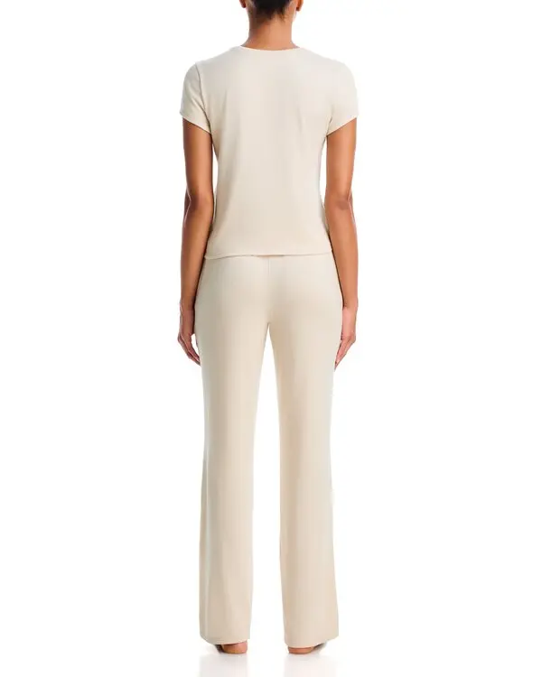 Natori Bliss Essentials Short Sleeve Pajamas - Wheat