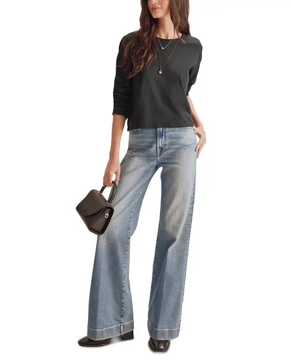 Splendid Louisa Cotton Long Sleeve Tee - Black