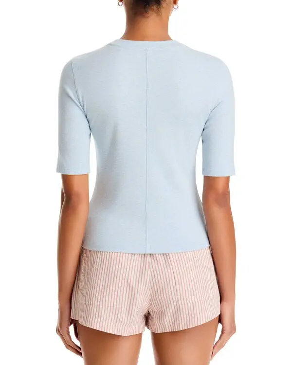 FRAME The Heather Rib Crewneck Tee