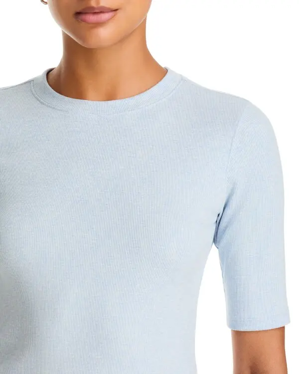 FRAME The Heather Rib Crewneck Tee
