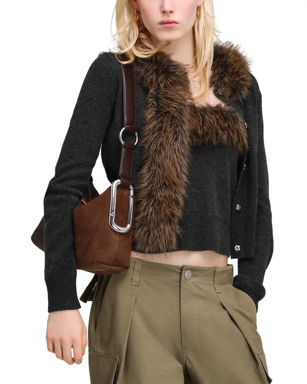 Marc Jacobs Scene Medium Suede Shoulder Bag - Dark Brown