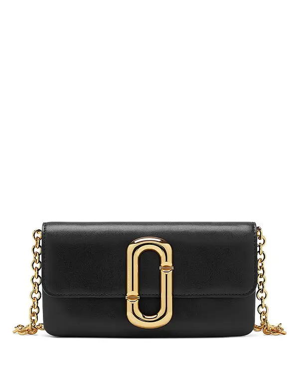 Marc Jacobs Scene Leather Wallet Crossbody - Black