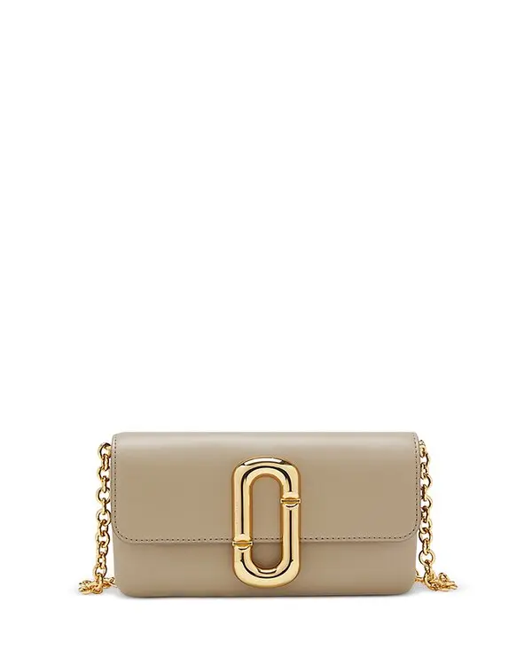 Marc Jacobs Scene Leather Wallet Crossbody - Light Slare