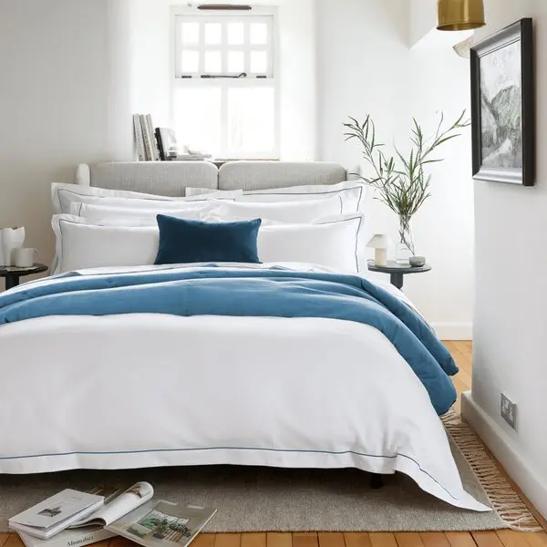 CHRISTY Premium Sateen Duvet Cover Set, Full/queen - Blue