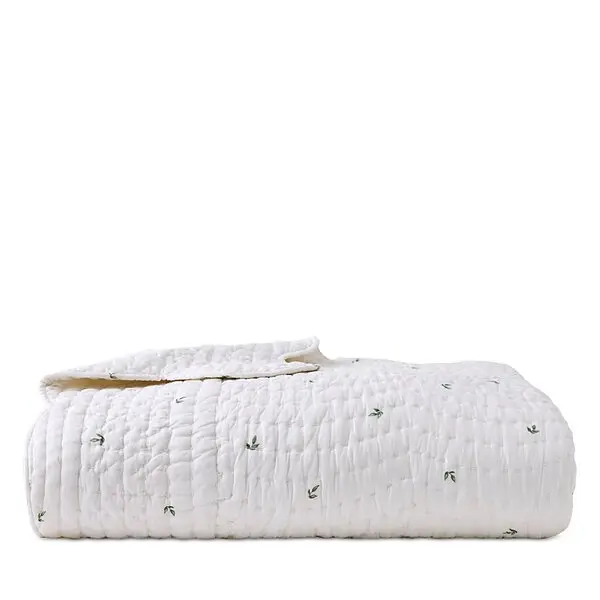 CHRISTY Vintage Posy Quilted Coverlet - Blue