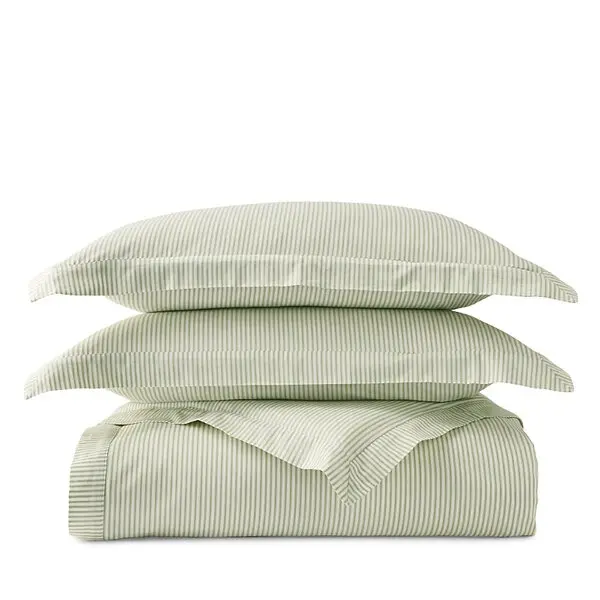 CHRISTY Ticking Stripe Duvet Cover Set, King/california King - Green