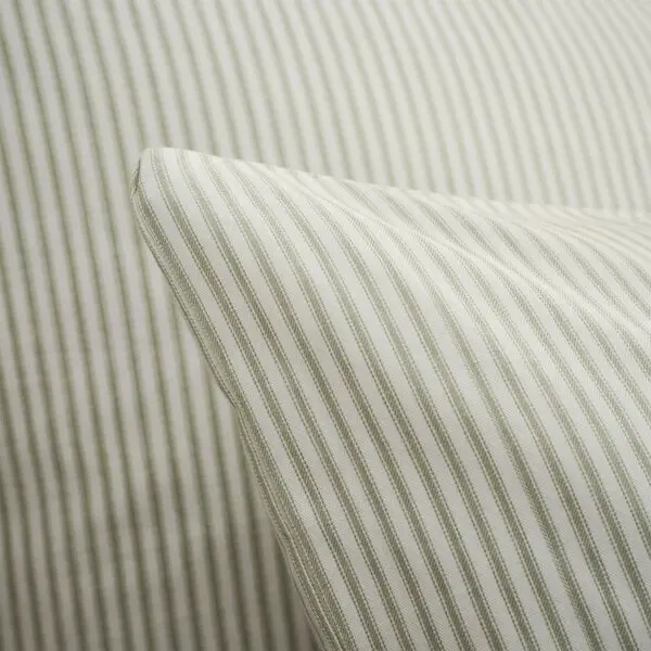 CHRISTY Ticking Stripe Twill Standard Pillowcases, Pair - Green
