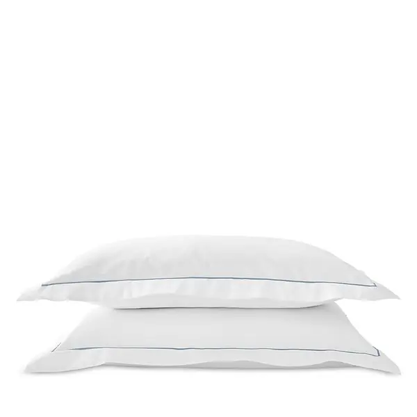 CHRISTY Premium Cotton Sateen Pillowcase Set, Standard - Blue
