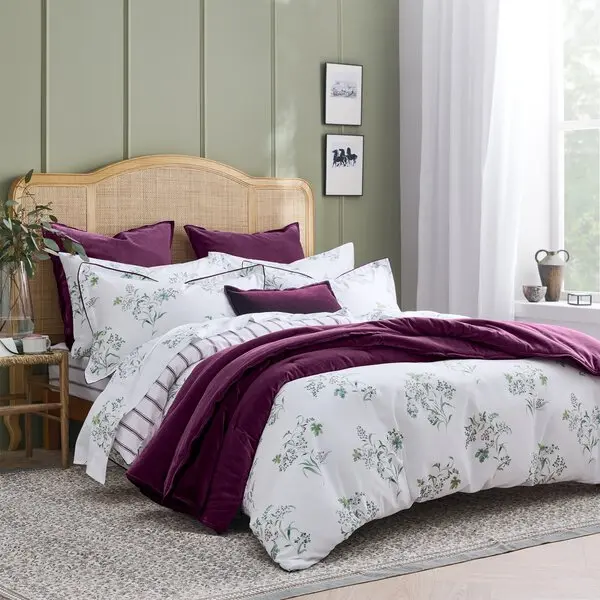 CHRISTY Leaves Duvet Cover Set, Full/queen