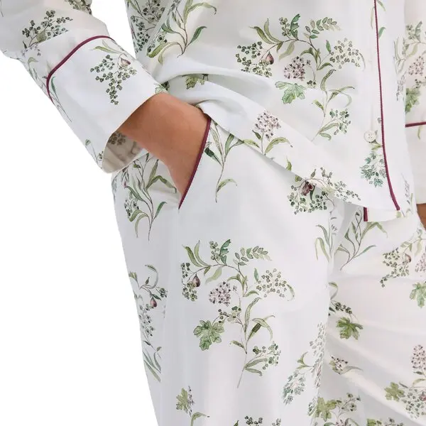 CHRISTY Leaves Cotton Sateen Pajama Set