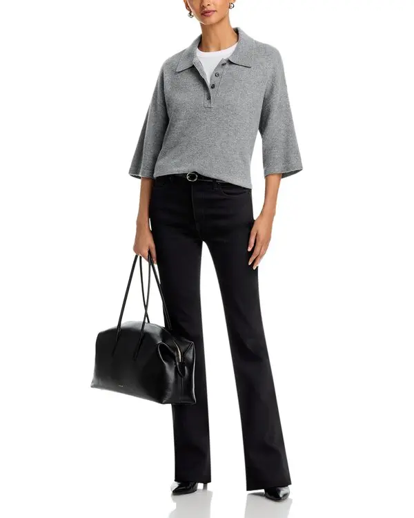 FRAME The Academy Cashmere Polo Top