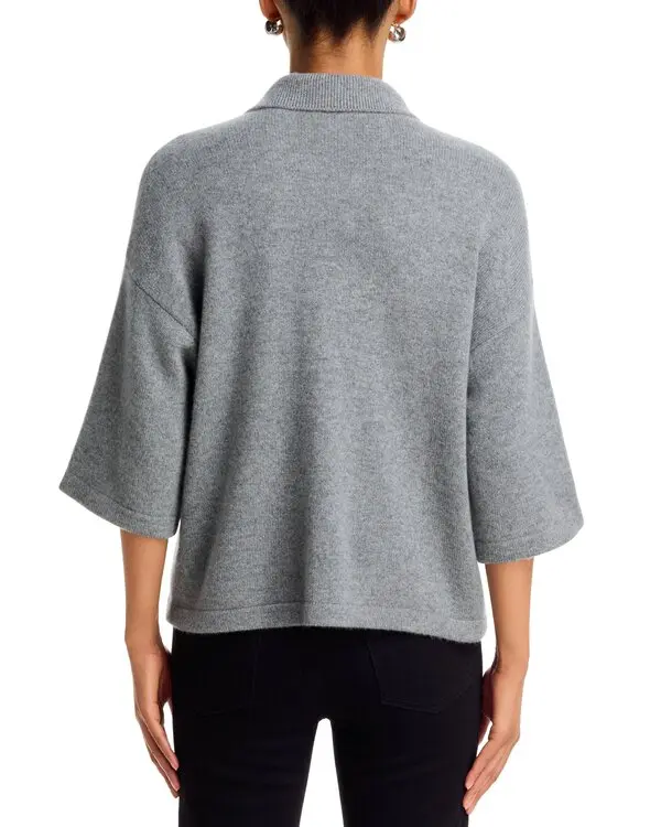 FRAME The Academy Cashmere Polo Top