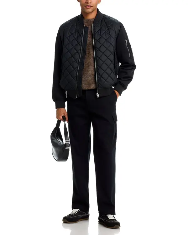 Hugo Bilaro Quilted Zip Bomber Jacket