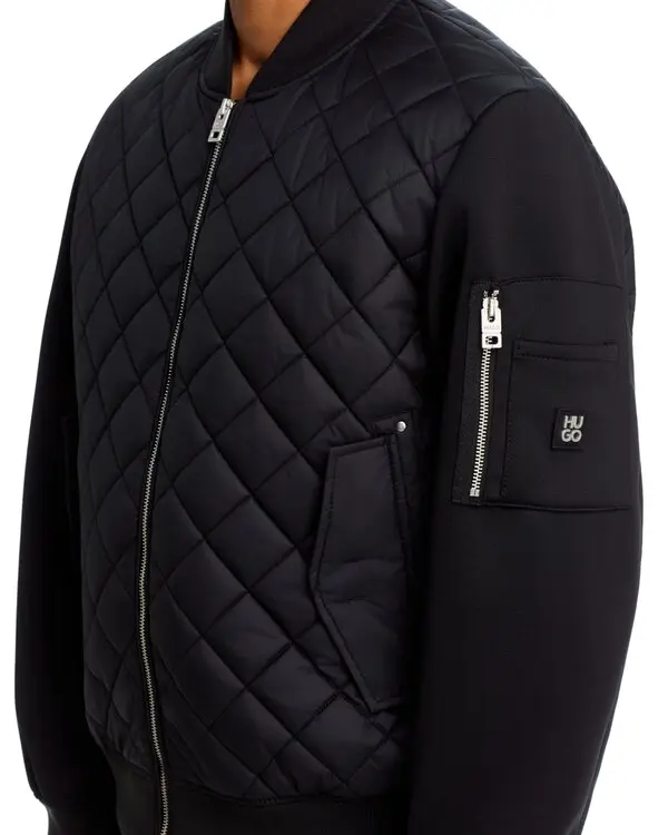 Hugo Bilaro Quilted Zip Bomber Jacket
