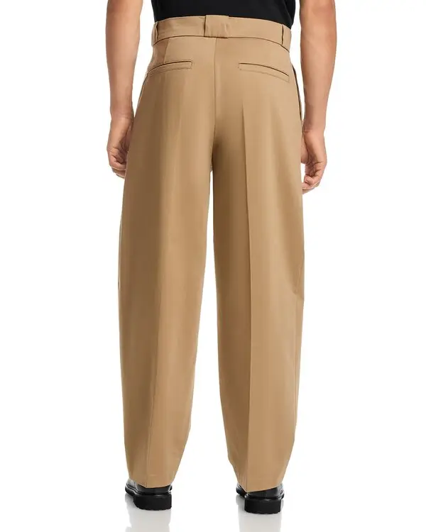 Hugo Riko Relaxed Fit Cotton Blend Pleated Pants