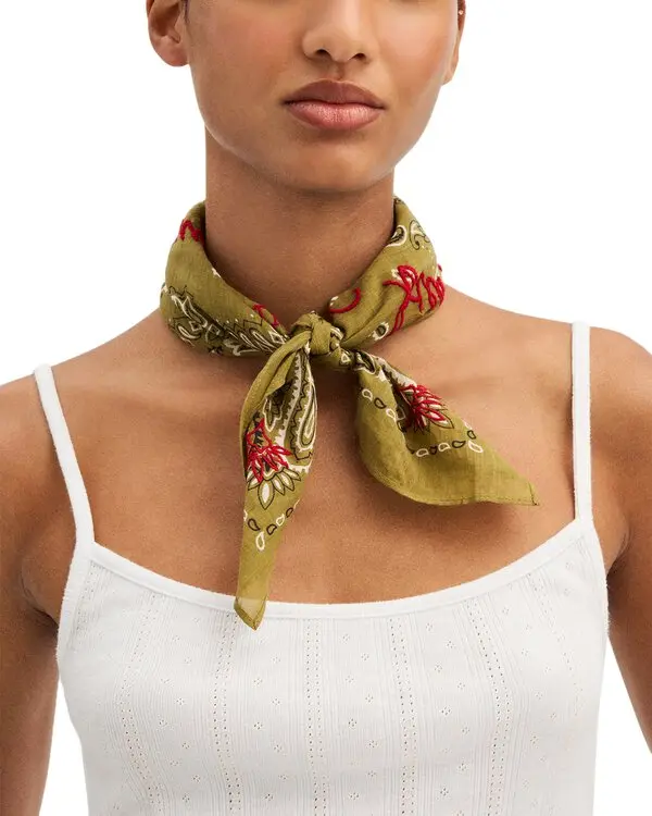 Madewell Embroidered Cotton Bandana Scarf - Bien Fait