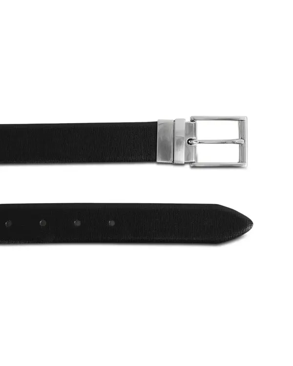 REISS Ricky Saffiano/smooth Reversible Leather Belt