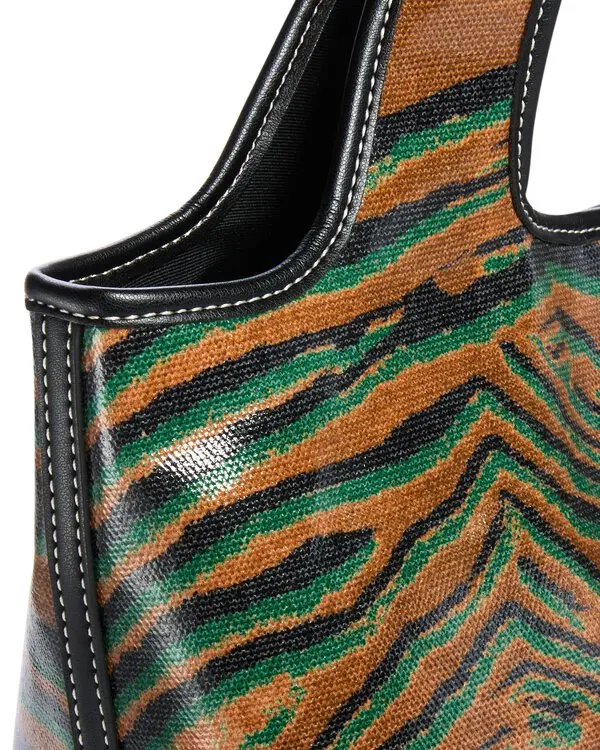 3.1 Phillip Lim Mini Tiger Print Canvas Market Tote Bag