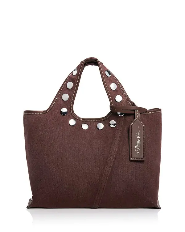 3.1 Phillip Lim Mini Washed Denim Market Tote Bag