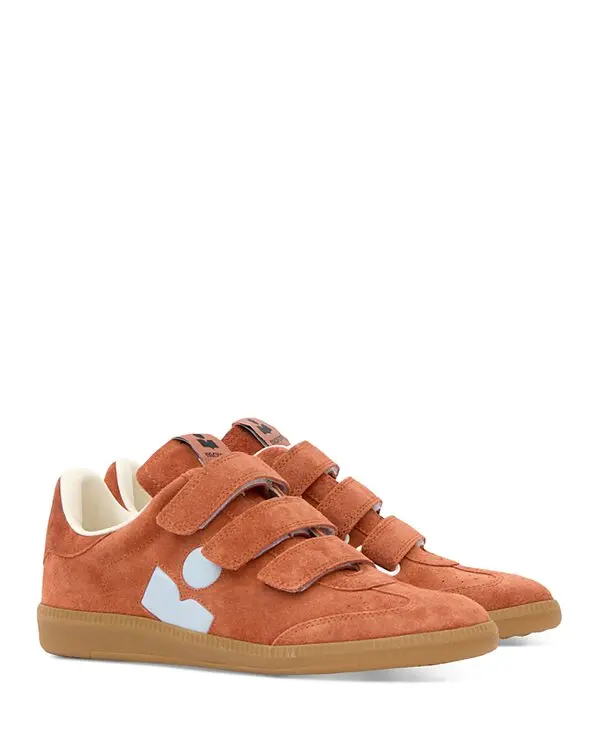 Isabel Marant Étoile Beth Low Top Sneakers - Brick/light Blue Suede