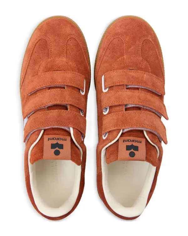 Isabel Marant Étoile Beth Low Top Sneakers - Brick/light Blue Suede