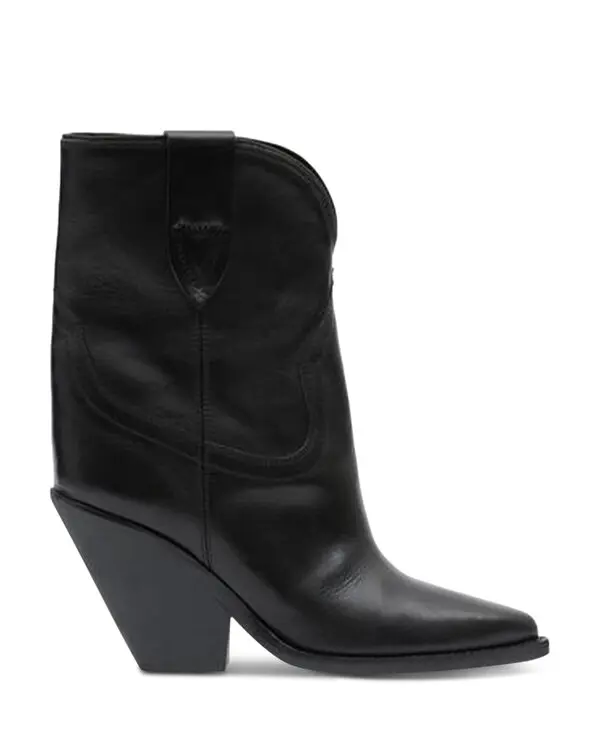 Isabel Marant Étoile Leyane Heeled Western Ankle Boots - Black