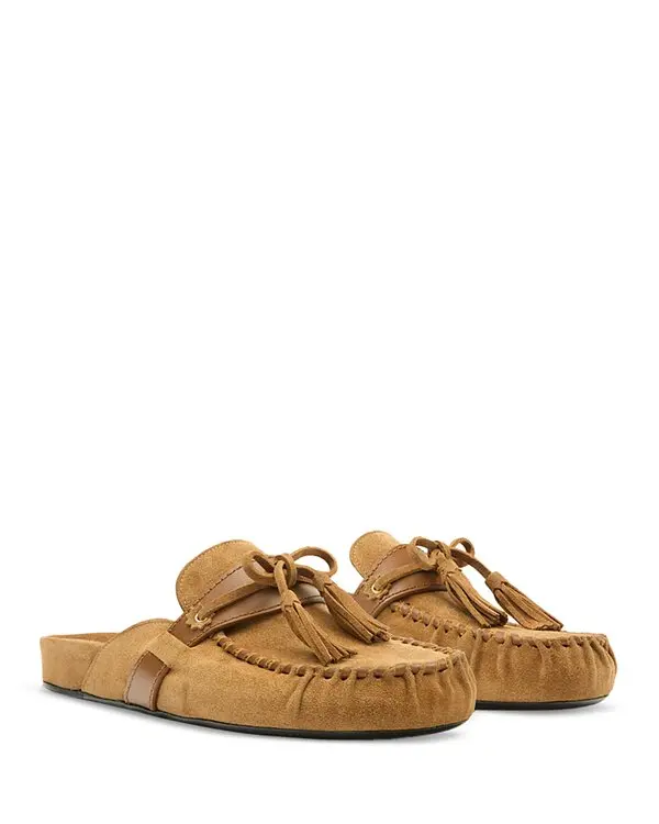 Isabel Marant Étoile Malvin Suede Mule Loafers - Cognac