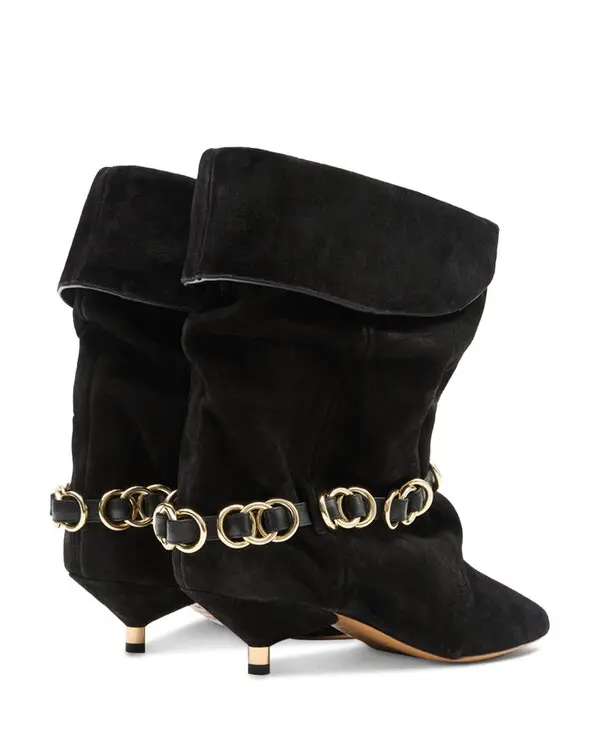 Isabel Marant Étoile Edrik Embellished Suede Ankle Boots