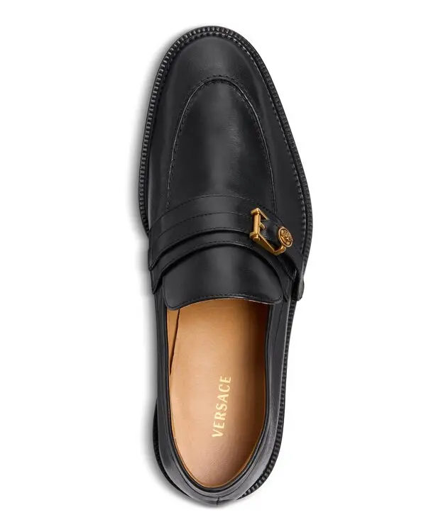 Versace Primo Leather Loafers