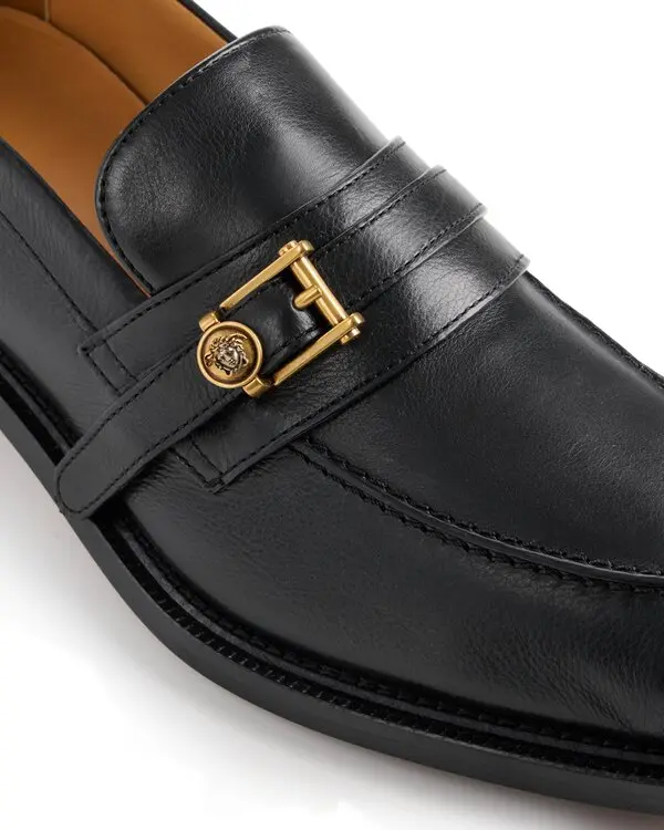 Versace Primo Leather Loafers