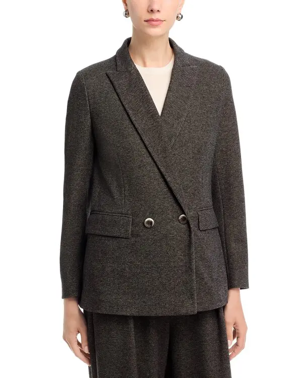 Herno Diagonal Jacquard Double Breasted Blazer