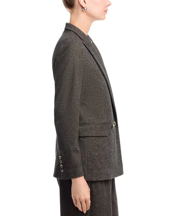 Herno Diagonal Jacquard Double Breasted Blazer