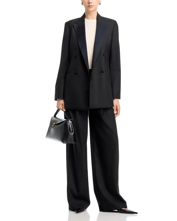 Herno Pleat Front Wide Leg Pants