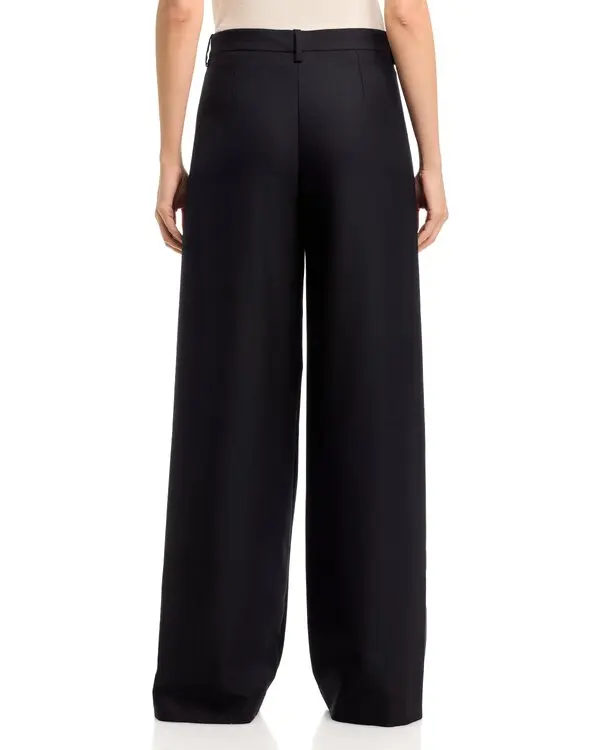 Herno Pleat Front Wide Leg Pants