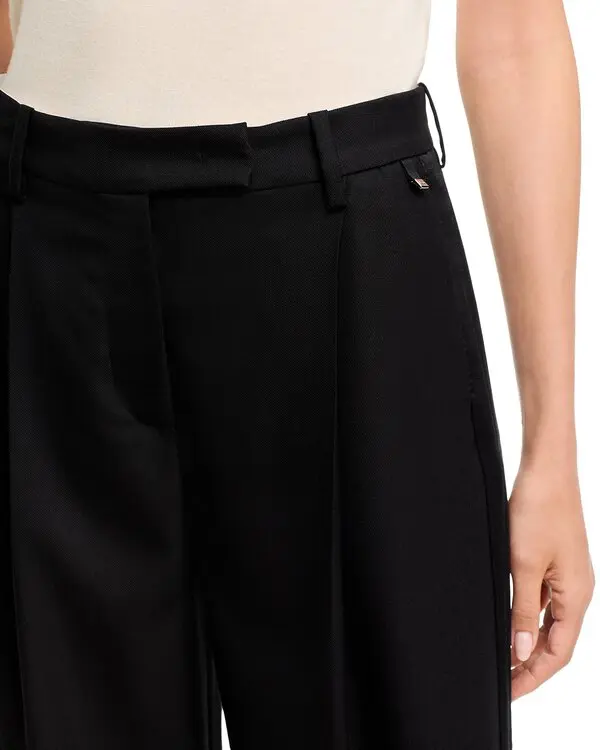 Herno Pleat Front Wide Leg Pants