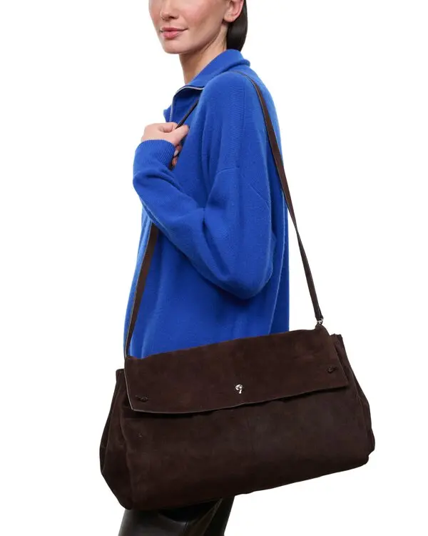 Staud Cy Oversized Suede Shoulder Bag