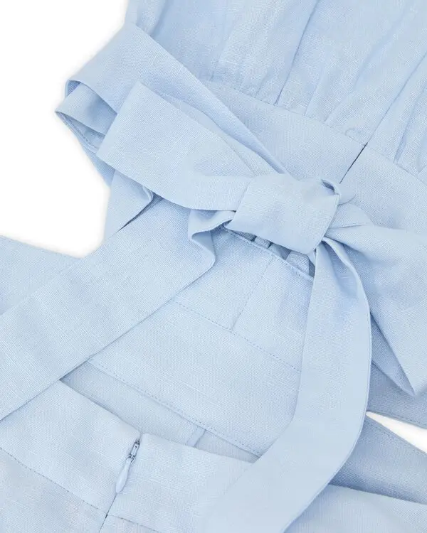 REISS Hazel Linen And Cotton Sleeveless Dress