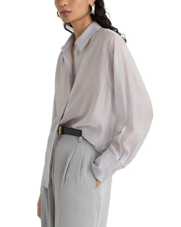 REISS Sheer Striped Shirt