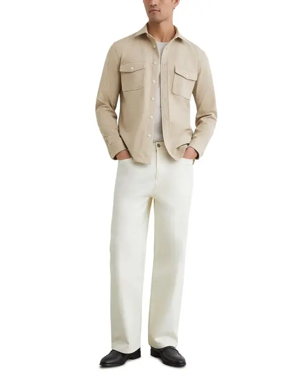 REISS Mcshane Button Pocket Overshirt - Oatmeal