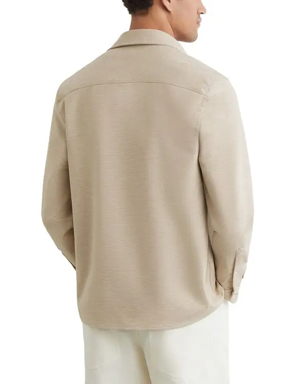 REISS Mcshane Button Pocket Overshirt - Oatmeal
