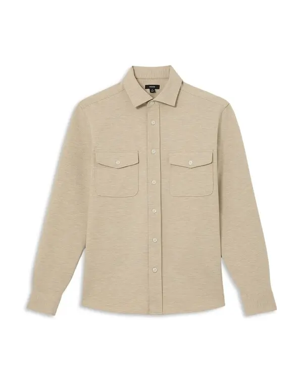 REISS Mcshane Button Pocket Overshirt - Oatmeal
