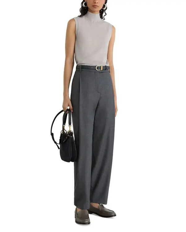 REISS Evelyn Mock Neck Sleeveless Sweater