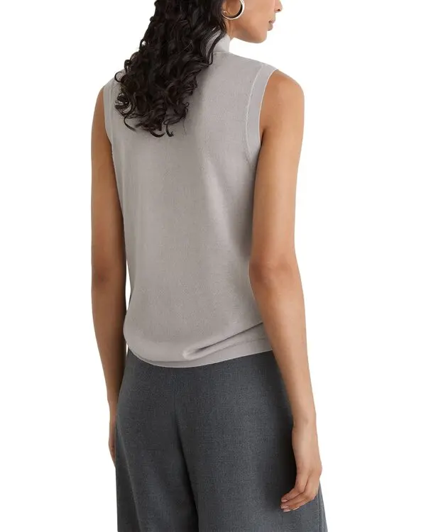 REISS Evelyn Mock Neck Sleeveless Sweater