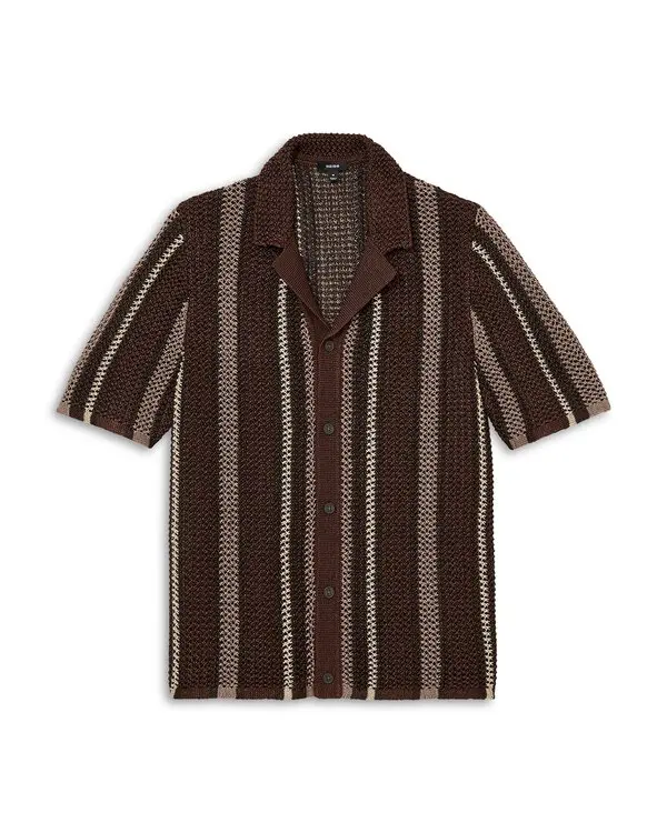 REISS Farin Crochet Cuban Shirt