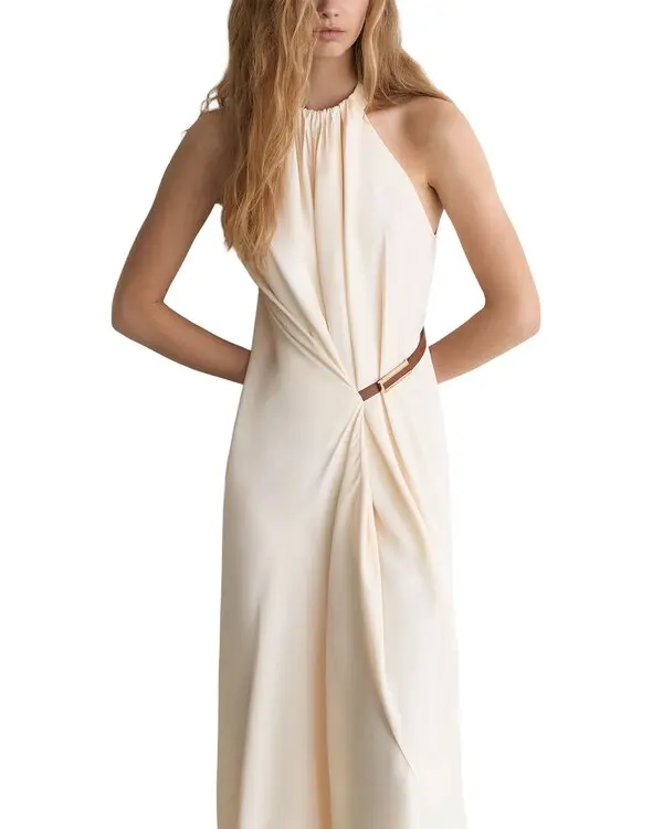 REISS Evie Draped Asymmetric Dress