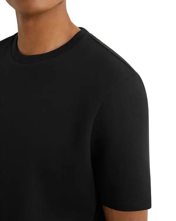 REISS Barton Premium Interlock Jersey Tee - Black
