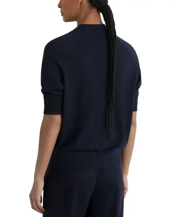 REISS Sienna Wool Funnel Neck Top
