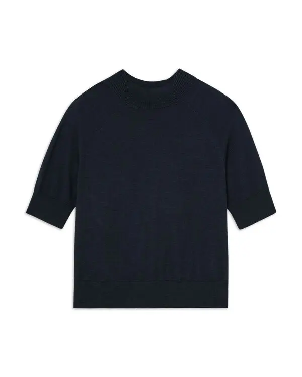 REISS Sienna Wool Funnel Neck Top