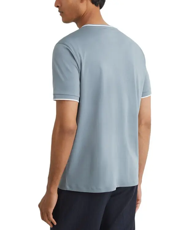 REISS Ainsley Tailored Fit Contrast Tipping Short Sleeve Tee